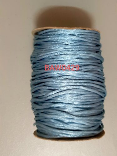 Tali giok satin 2 mm warna biru abu per 10 m (BAW0429) | KURSUS KRIYA